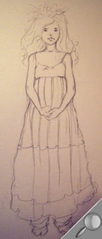 Drawing: Pencil sketch of young lady | Canson