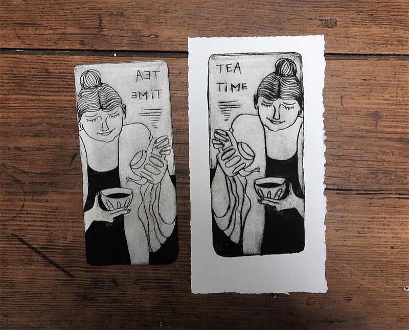 Engraving a character on Tetra Pak ® and printing it on paper | Canson®